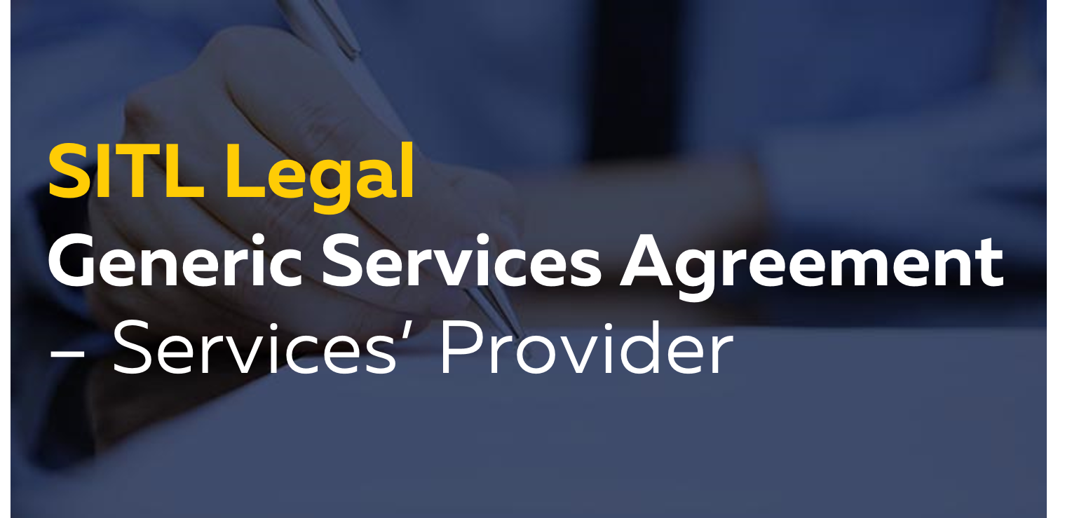 Generic Services Agreement – Services’ Provider - Moneyweb