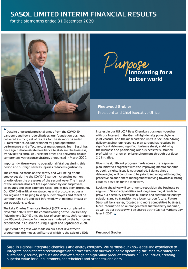 Sasol is making headway against its challenges - Moneyweb