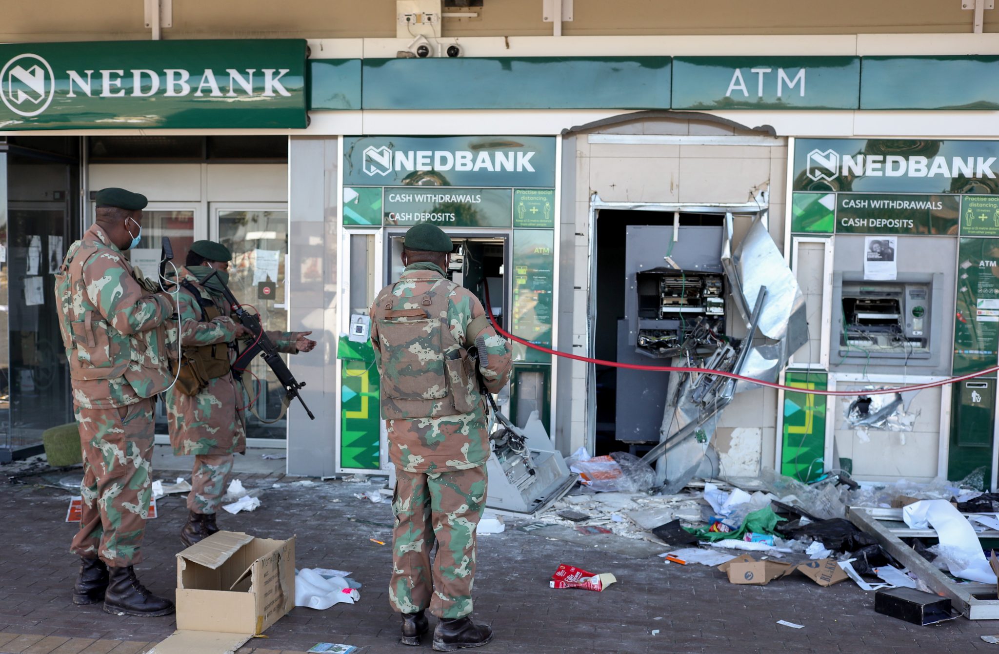 SA banks count cost of replacing ATMs looted during unrest - Moneyweb
