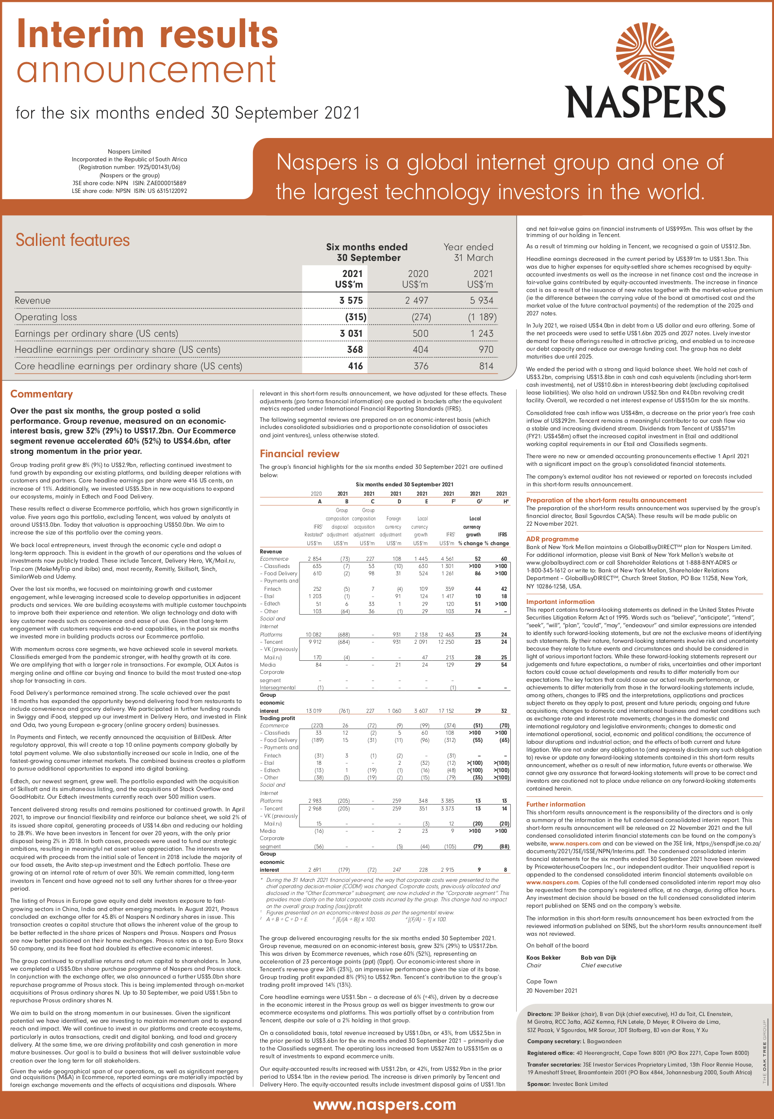 Naspers and Prosus forging ahead - Moneyweb