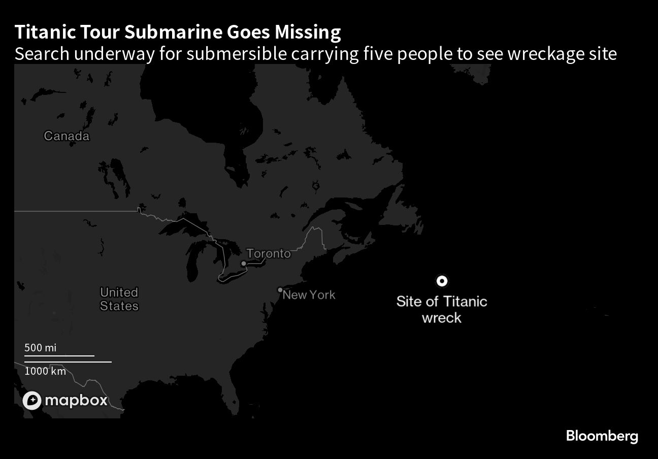 Titanic sub search vessel reaches sea floor as time grows short - Moneyweb