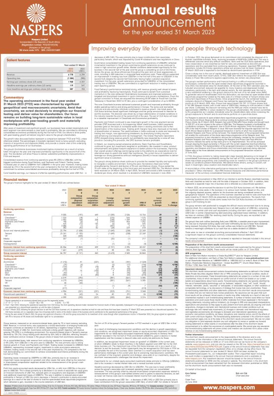 Naspers hit by weaker Tencent performance, expects profits by 2025 ...