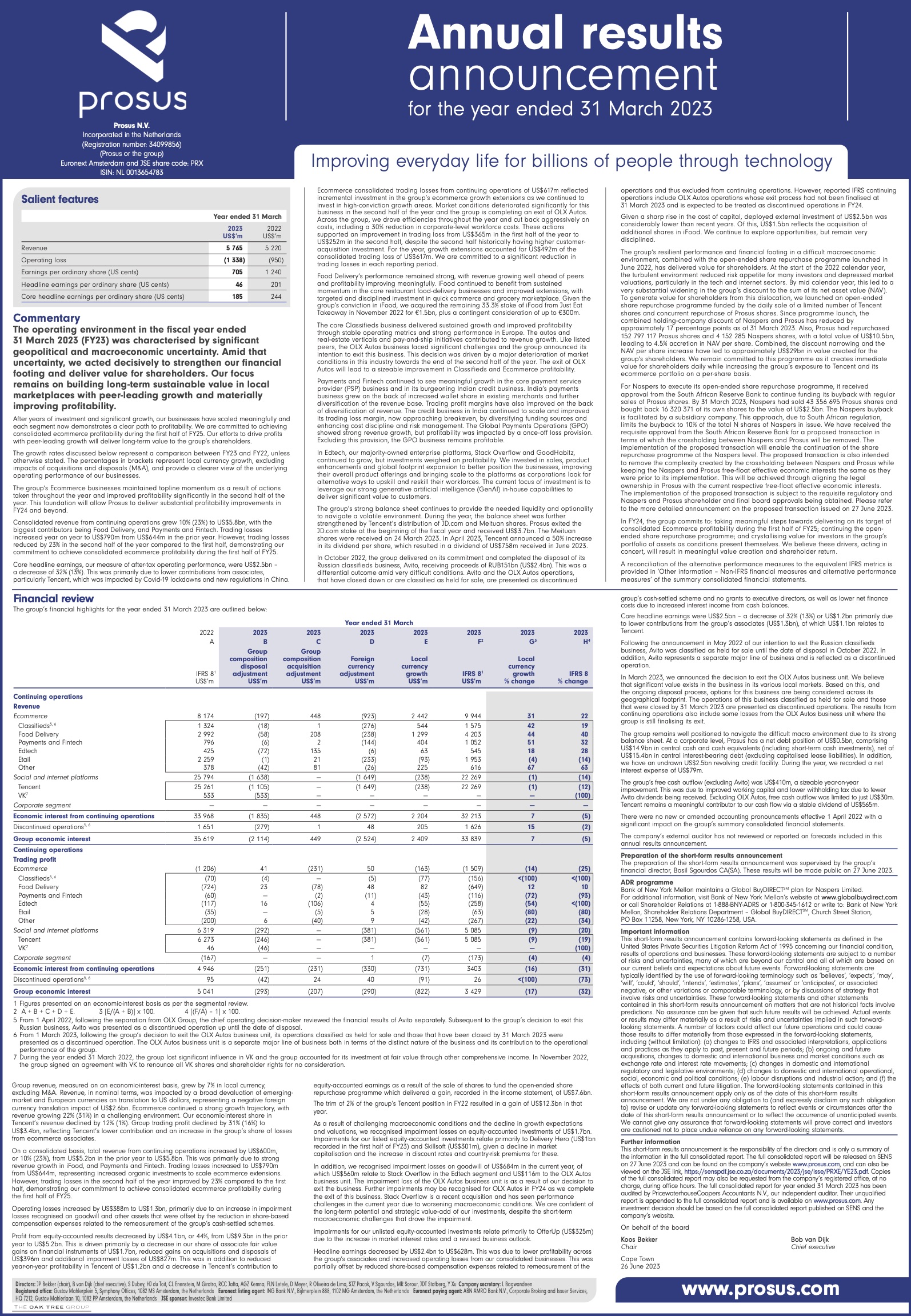 Prosus shares jump on news of unwinding of cross-shareholding with ...