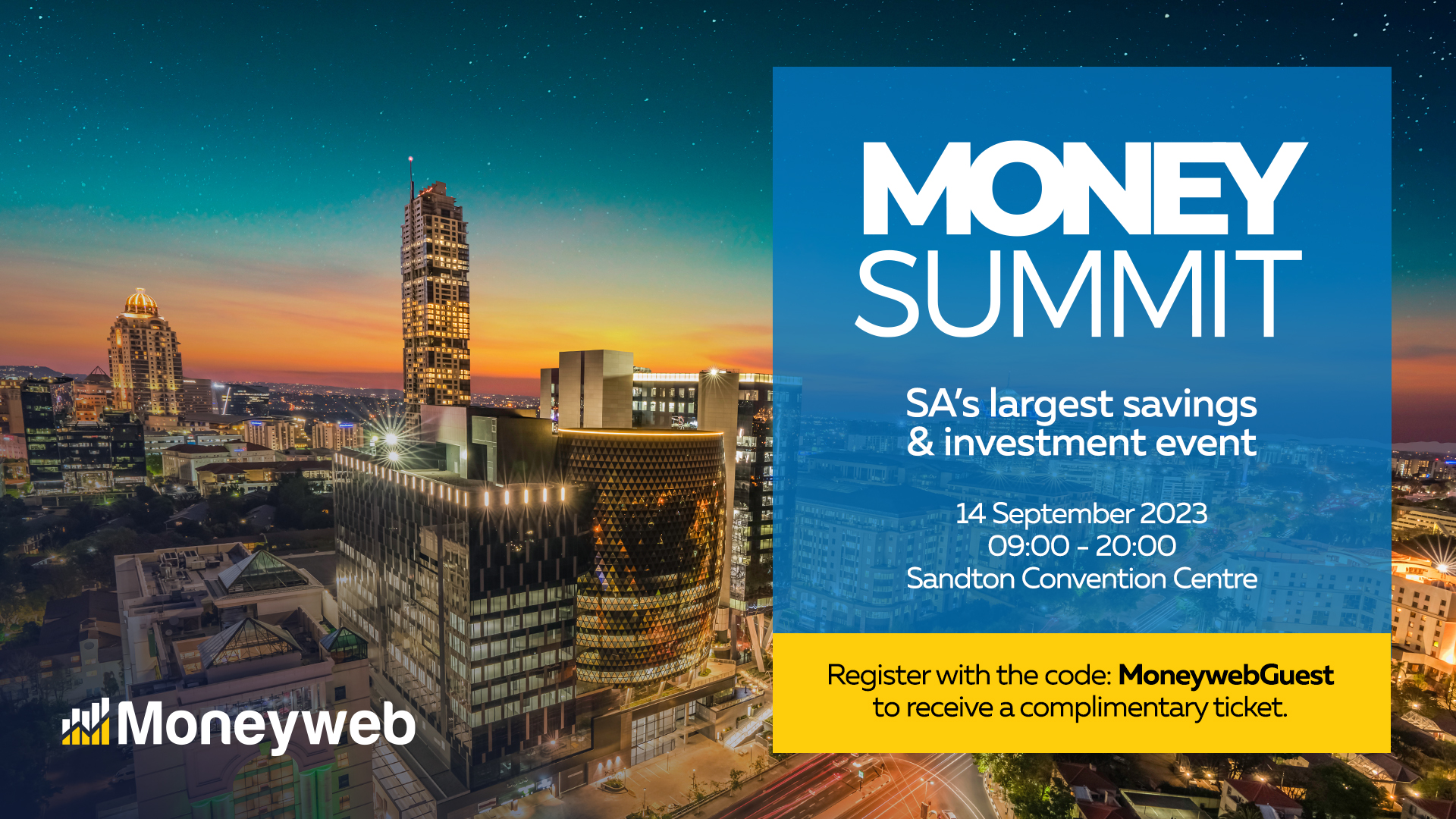 Claim your free Money Summit ticket - Moneyweb