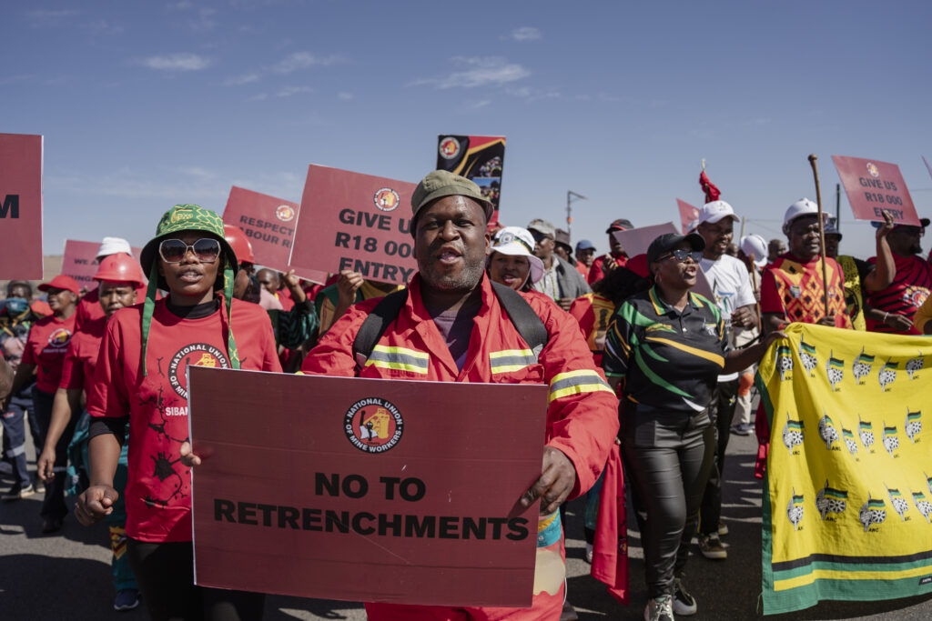 Workers march against looming retrenchments at Sibanye - Moneyweb