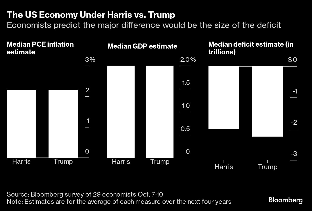 Inflation, GDP would be same under Harris or Trump, survey says - Moneyweb
