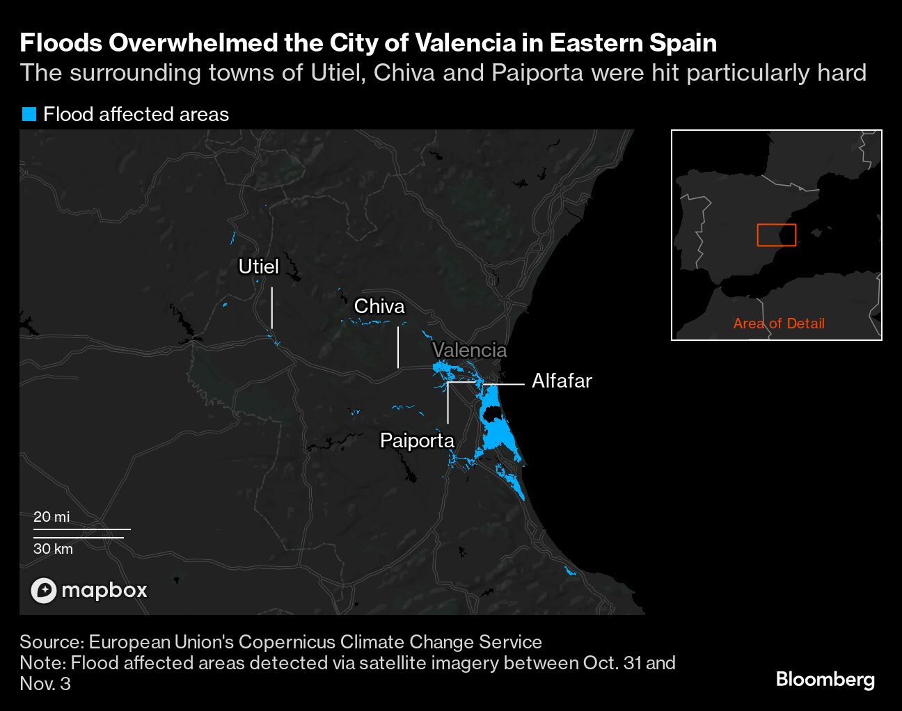 Valencia asks for €31bn rescue package after deadly floods - Moneyweb