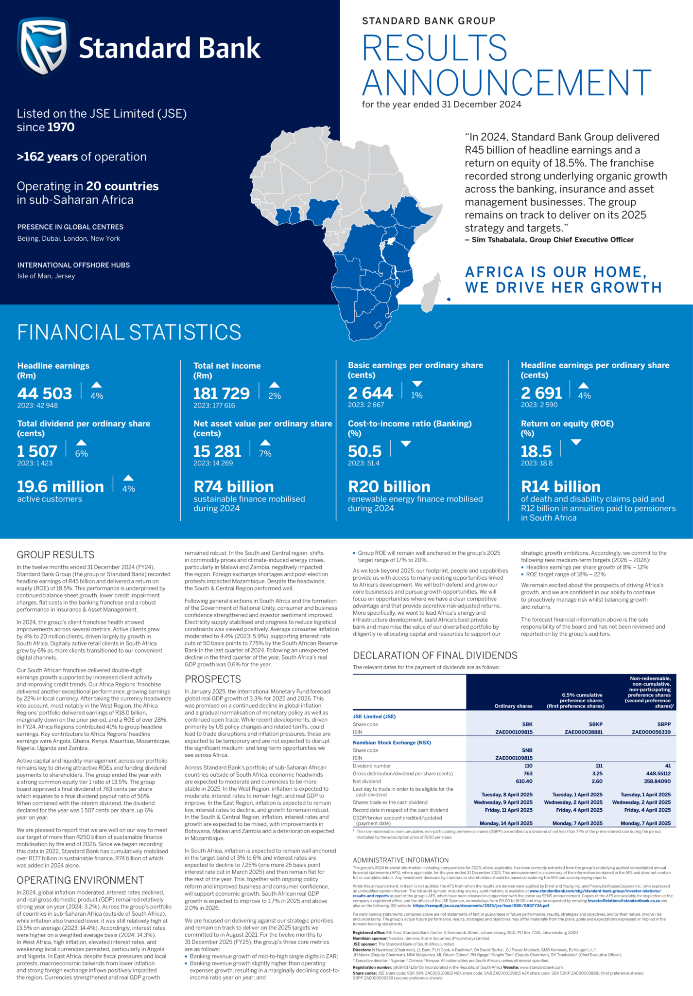 Standard Bank anticipates robust 2025 despite ‘unknowns’ - Moneyweb
