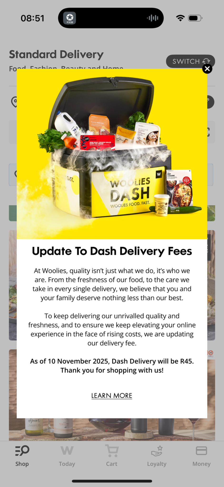 Woolies blinks, hikes on-demand delivery fee by 29% - Moneyweb