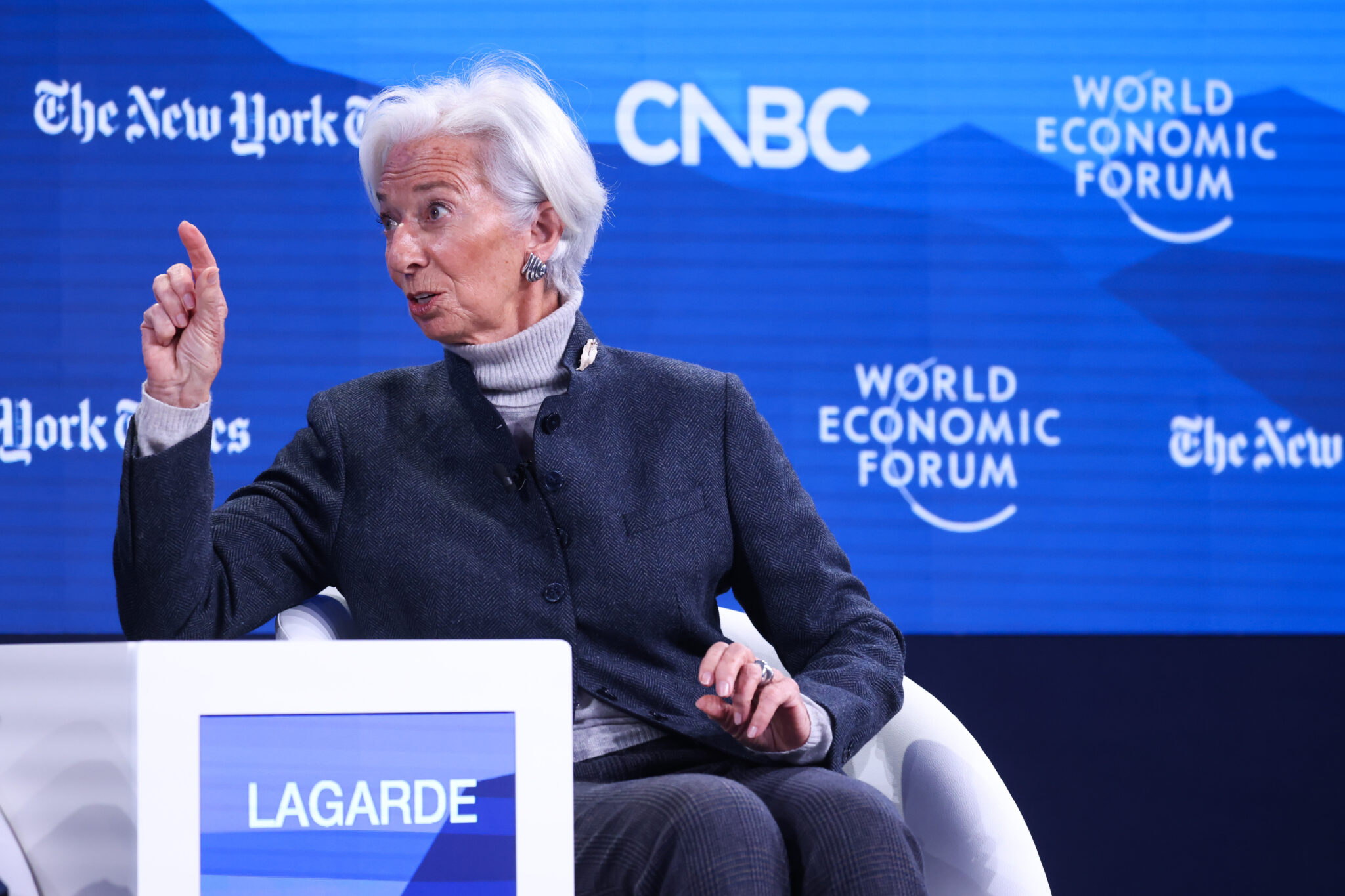 ECB’s Lagarde left Davos dinner after Lutnick slammed Europe - Moneyweb